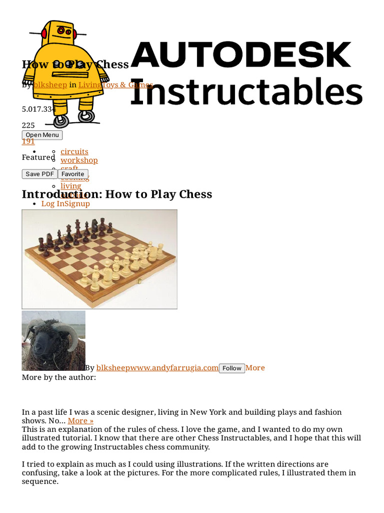 How To Play Chess - 14 Steps (With Pictures) - Instructables | PDF | Chess | Traditional Games