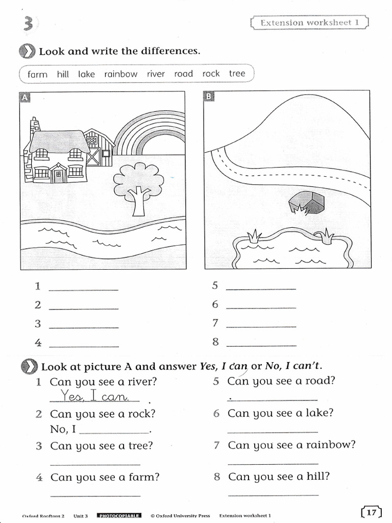 Ficha Inglés 3a | PDF