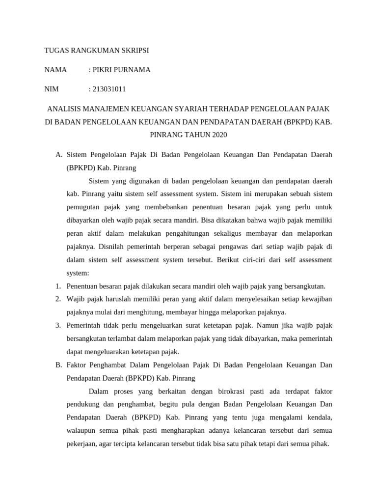 Tugas Rangkuman Skripsi | PDF