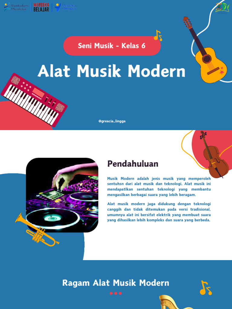 Alat Musik Modern dan Cara Memainkannya | PDF