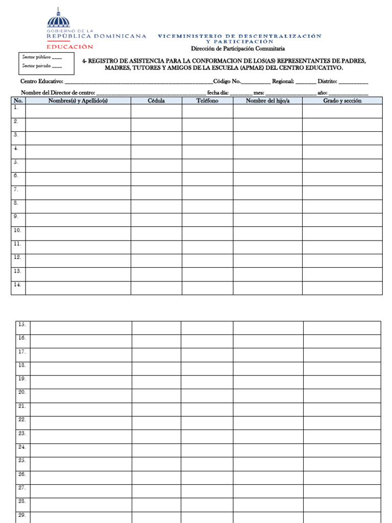 4 - Registro Asistencia de Las Apmae 2022-2023 | PDF