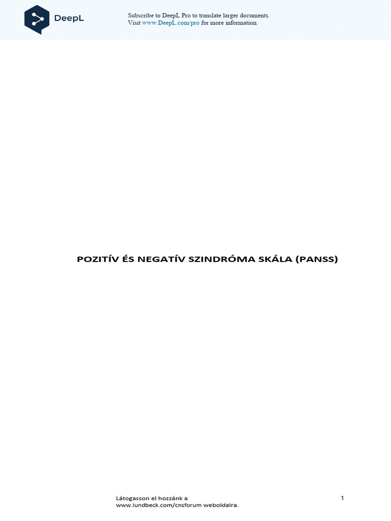 Panss | PDF