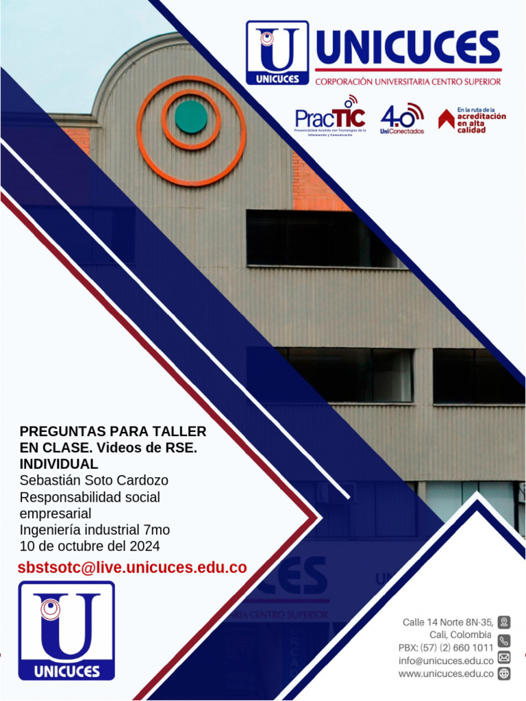 PREGUNTAS PARA TALLER EN CLASE. Videos de RSE. INDIVIDUAL | PDF | Responsabilidad social ...