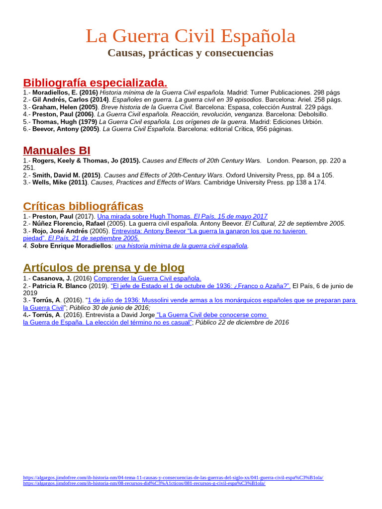 Causas Profundas de La Guerra Civil Española | PDF | España | Anarquismo