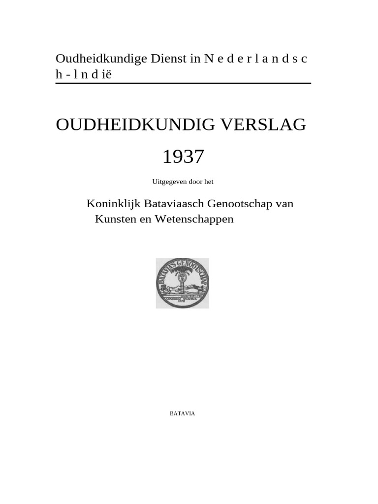 oudheidkundig verslag 1937 | PDF