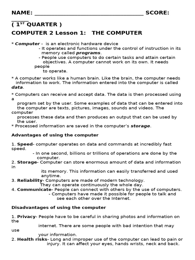 Computer 2 | PDF | Personal Computers | Computer Hardware