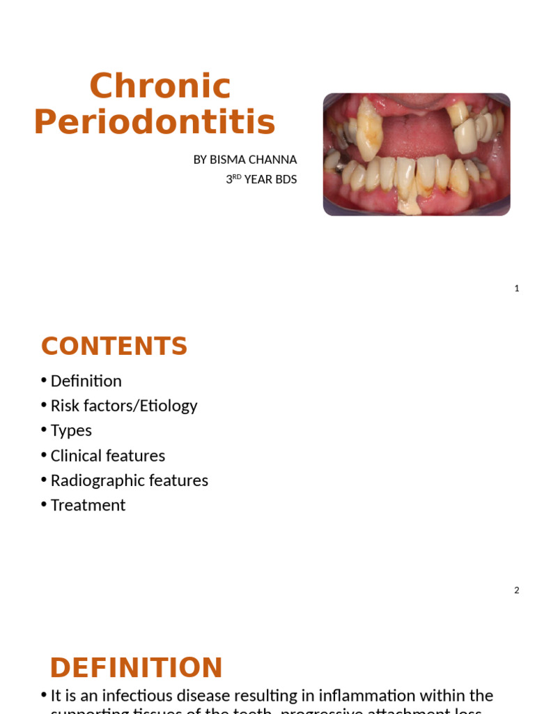 Chronic Periodontitis | PDF | Periodontology | Causes Of Death