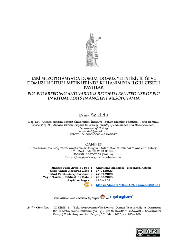 Eski Mezopotamyada Domuz Domuz Yetistiri | PDF | Mesopotamia | Ur