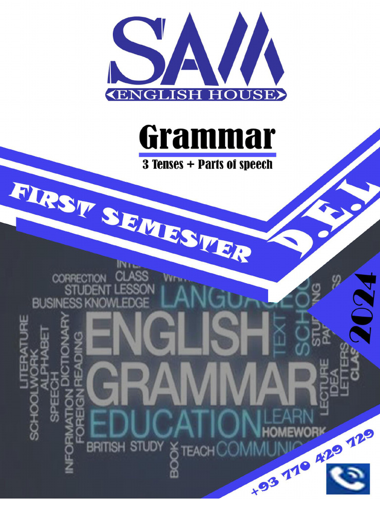 1 the Parts of Speech Final With Cover and Contains PDF | PDF | Verb | Adjective