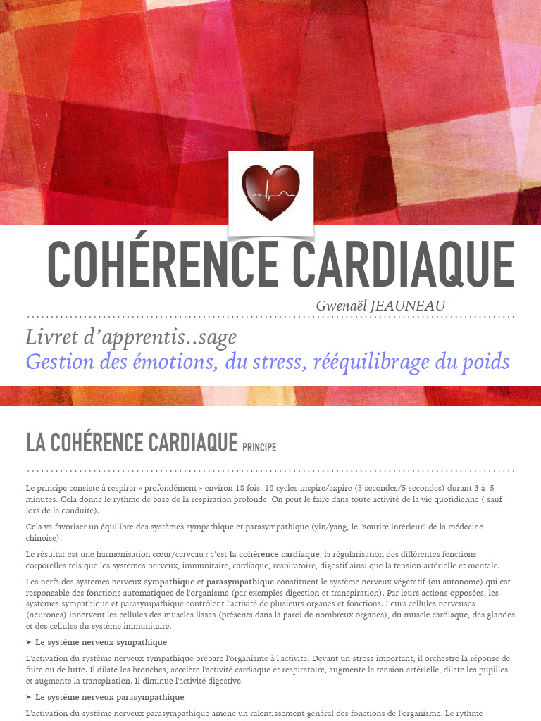 Cohérence Cardiaque : Guide Pratique | PDF | Système nerveux autonome ...