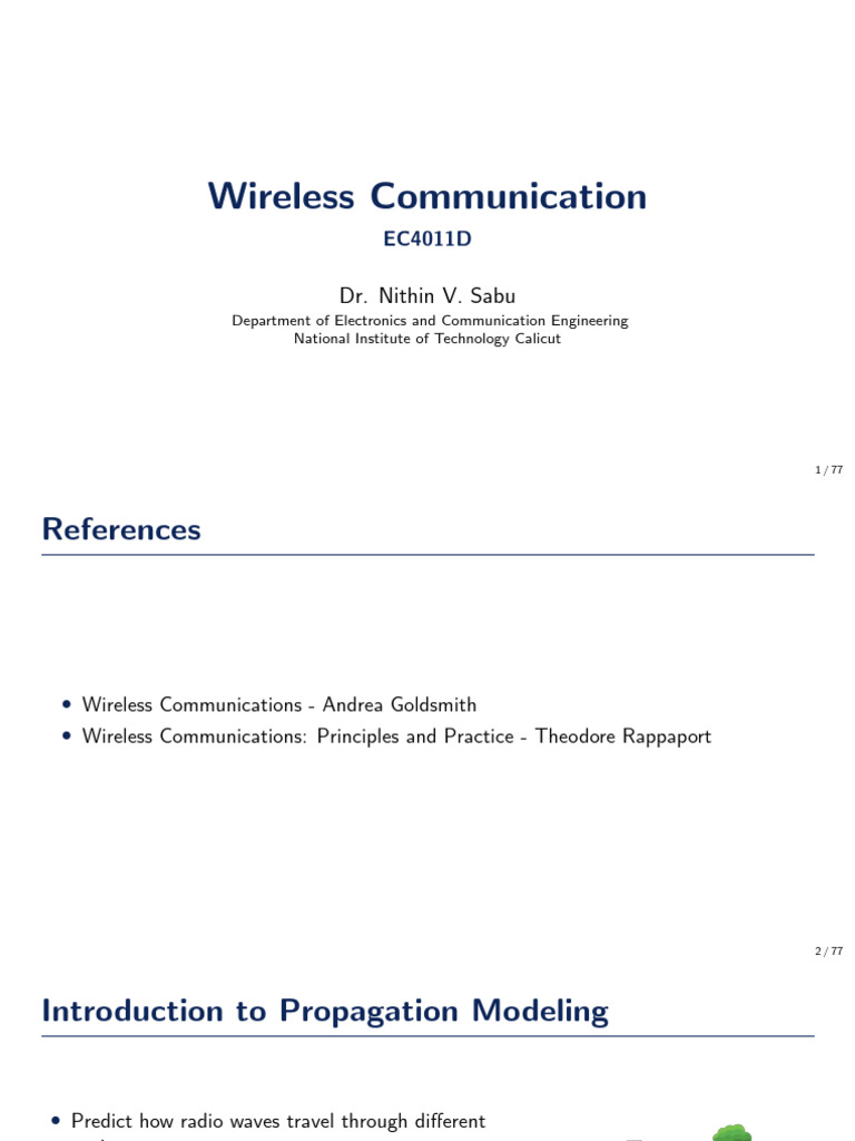 Wireless Communication Propagation Models | PDF | Radio Propagation | Antenna (Radio)