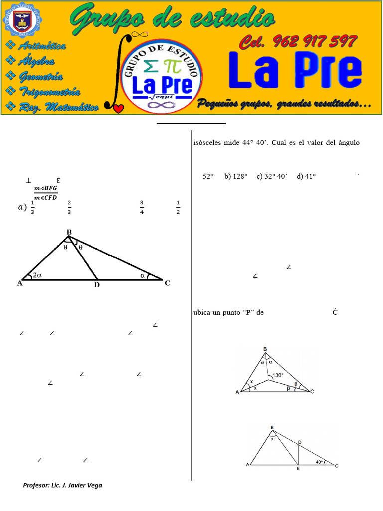 Geo TRIANGULOS | PDF | Triángulo | Politopos