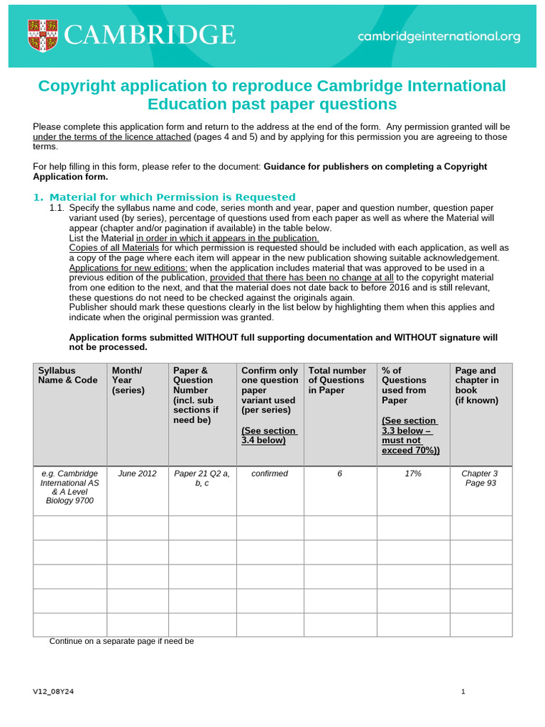 Application Copyright Form | PDF | Indemnity | Copyright