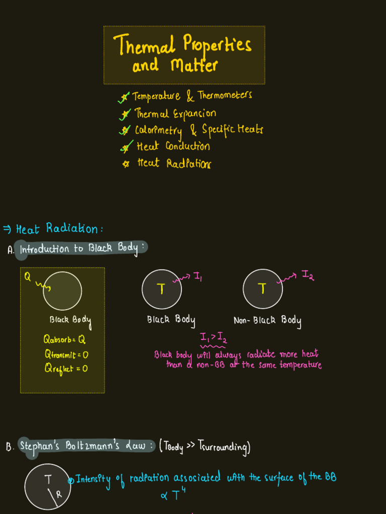 Thermal Properties of Matter Notes 07 | PDF | Heat | Sun