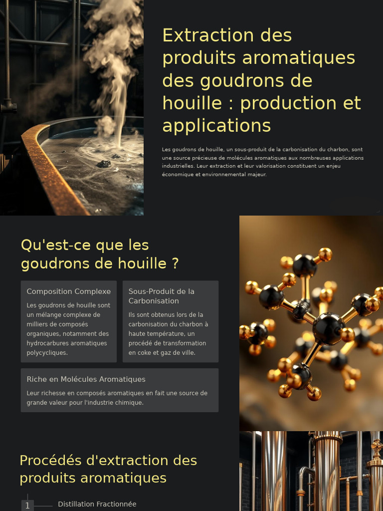 Extraction et valorisation des goudrons | PDF | Houille | Chimie