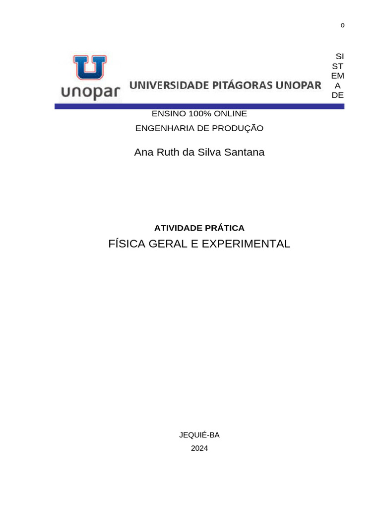 Ana Ruth Da Silva Santana Fisica Energia | PDF | Pressão | Expansão térmica