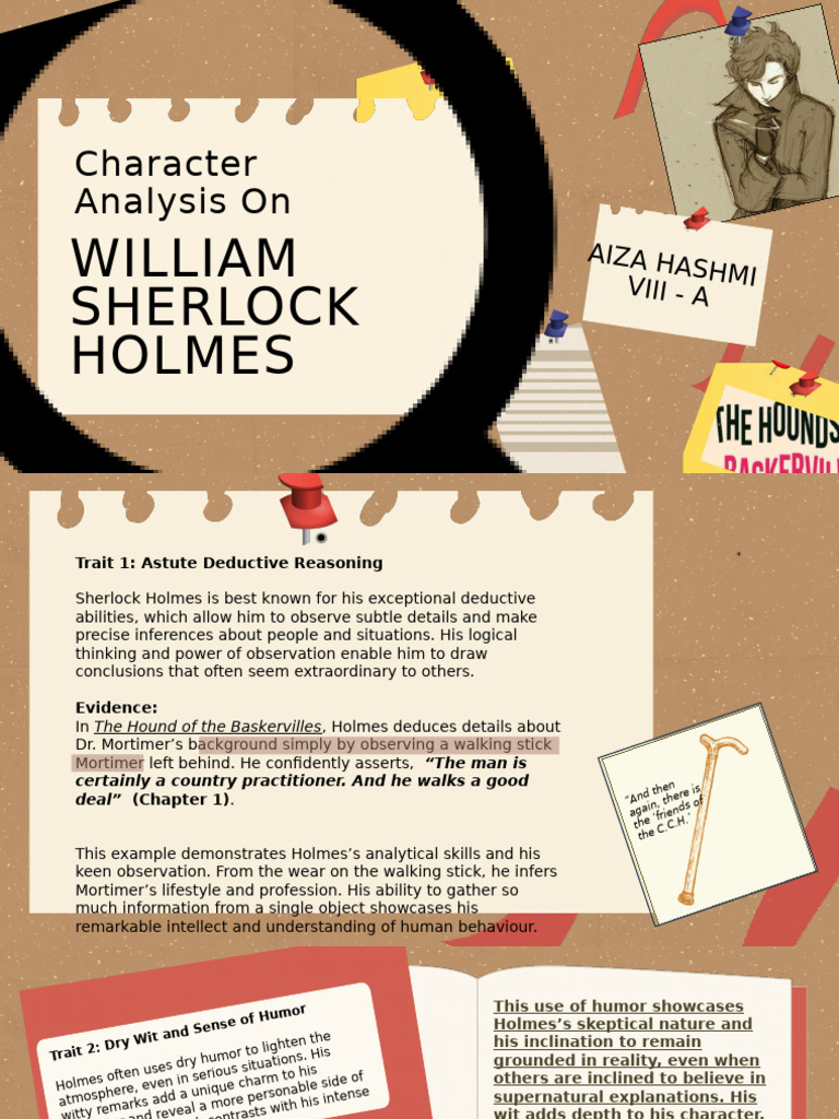 Sherlock Holmes - Character sketch | PDF | Sherlock Holmes | Deductive ...
