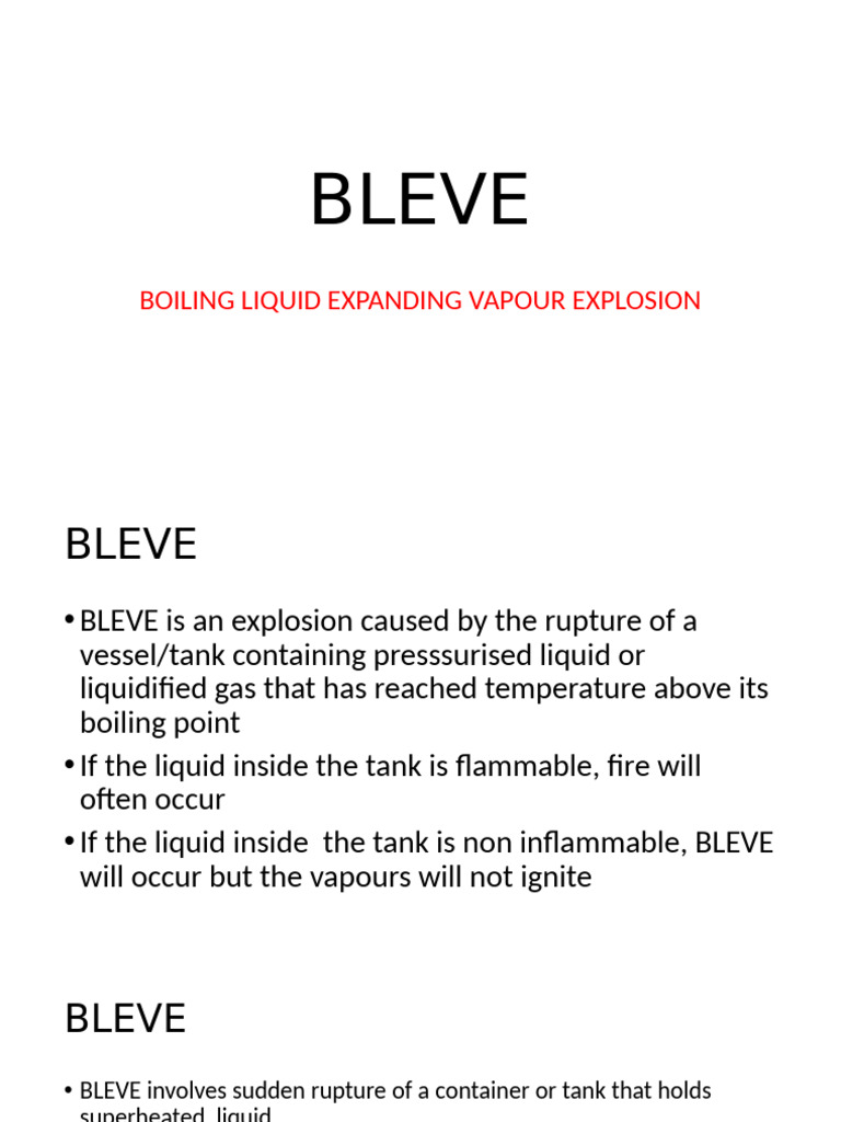 Understanding BLEVE Explosions | PDF | Cooking, Food & Wine | Home & Garden