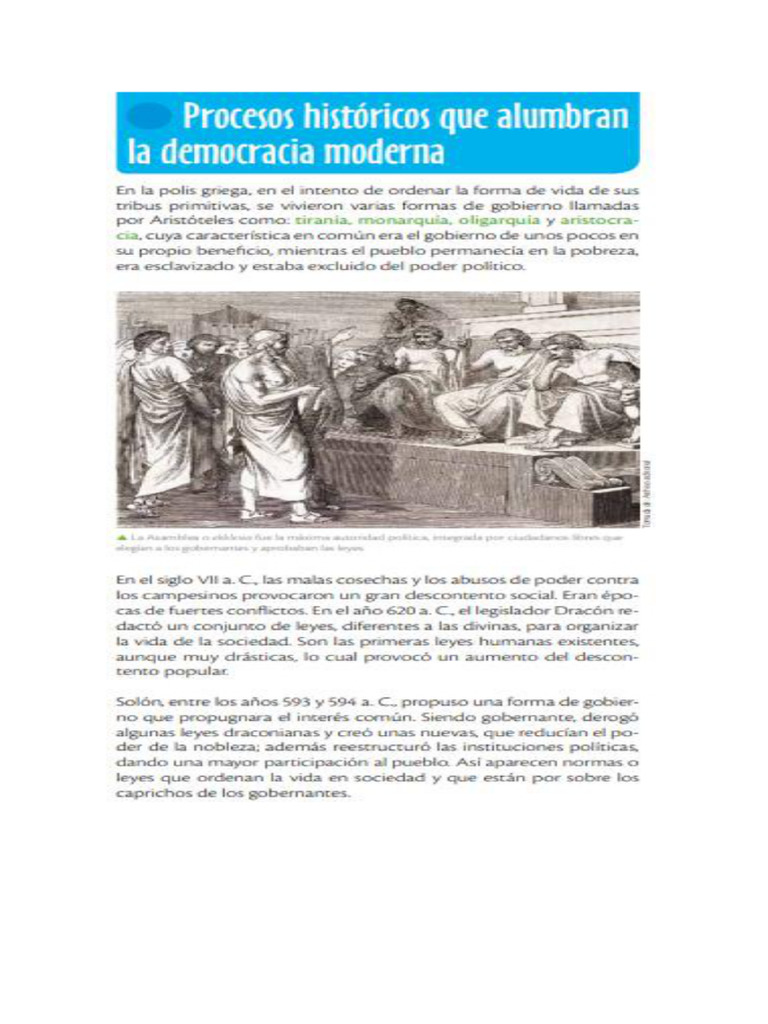 Procesos Históricos Que Alumbran: La Democracia Moderna | PDF ...