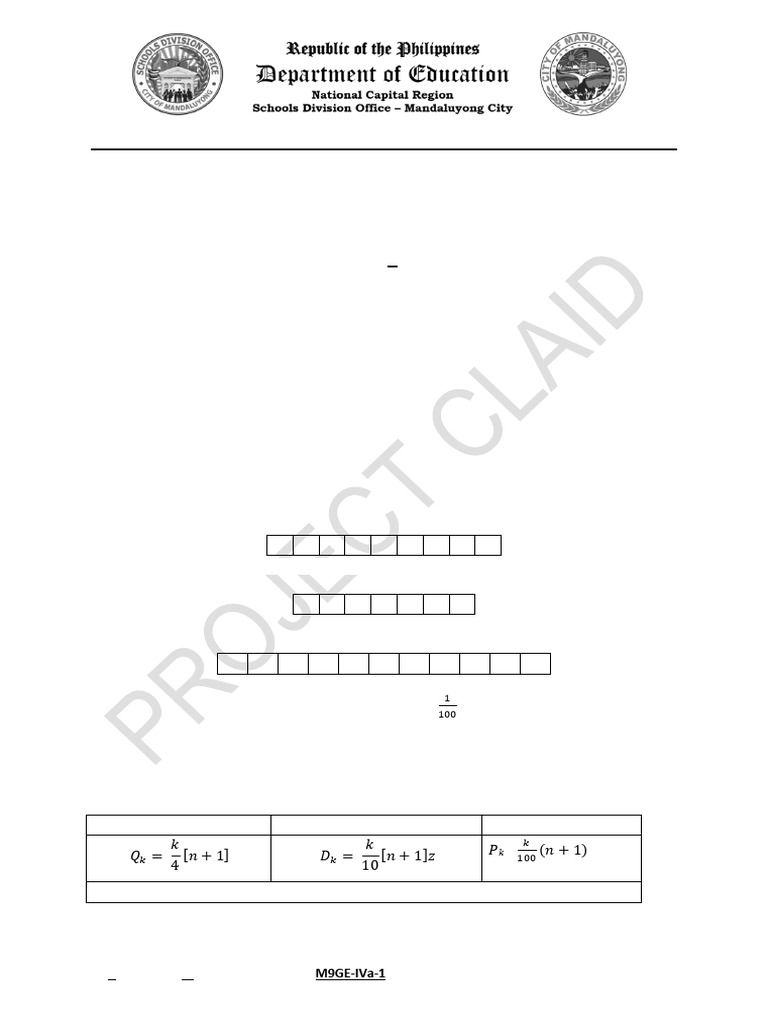 Math 10 Q4 Week 4: Position Measures | PDF | Percentile | Quartile