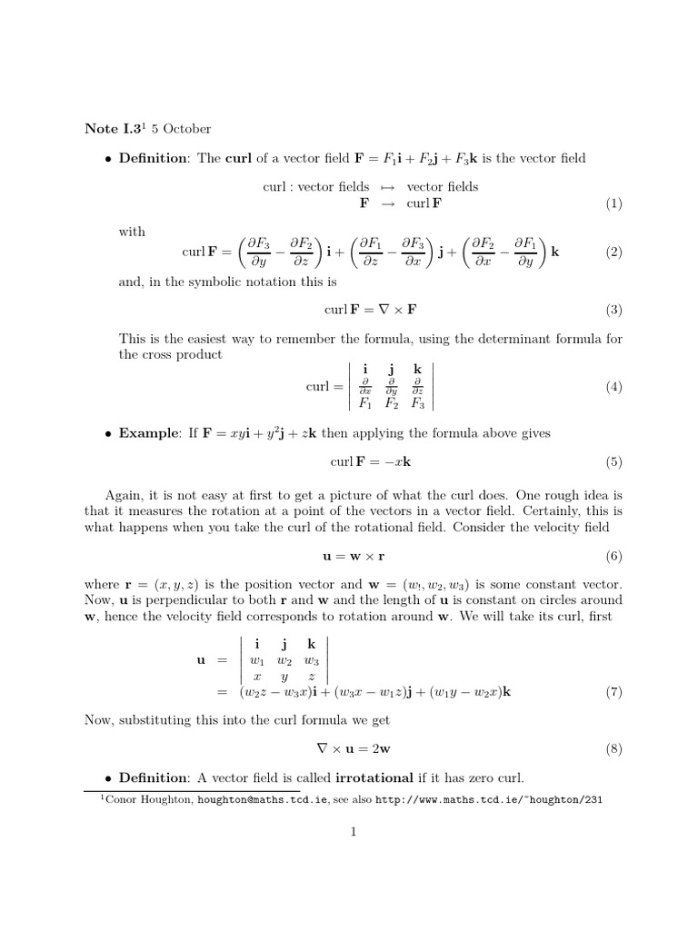Understanding Curl in Vector Fields | PDF | Euclidean Vector | Physics