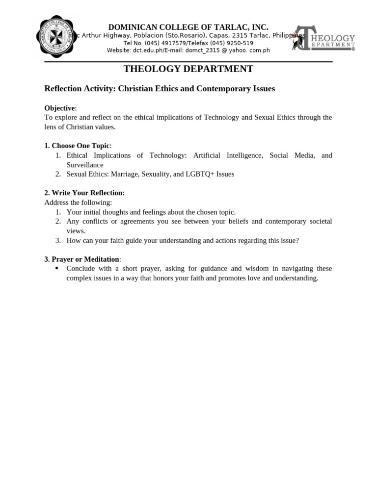 Performance Task Midterm THEO I | PDF