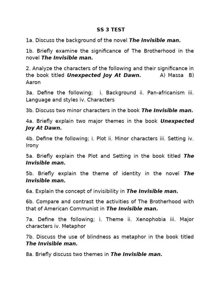 TEST For SS2 and SS3 | PDF