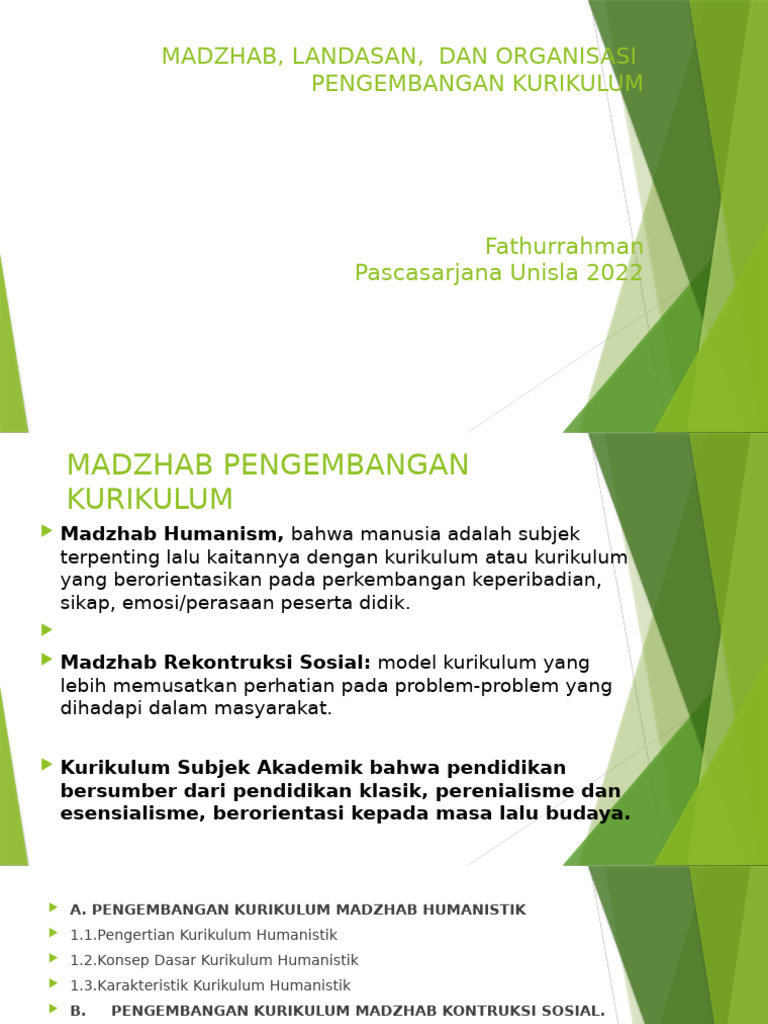 Landasan Pengembangan Kurikulum | PDF | Karier & Perkembangan