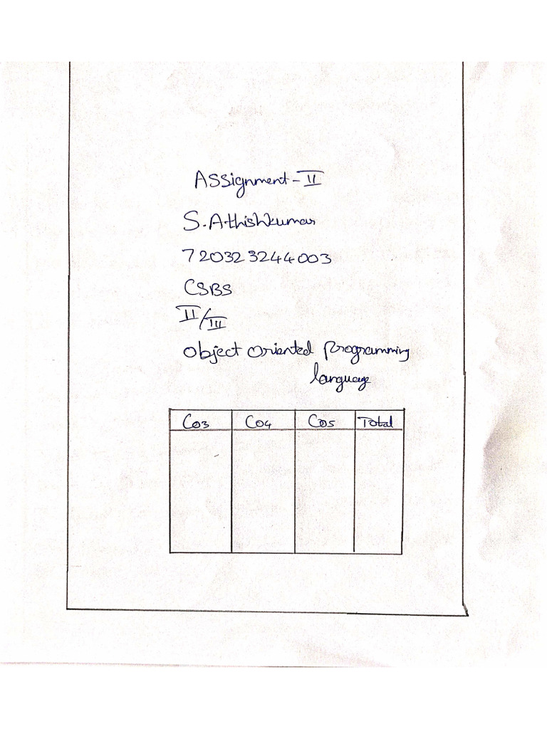 Oops Assignment 2 | PDF