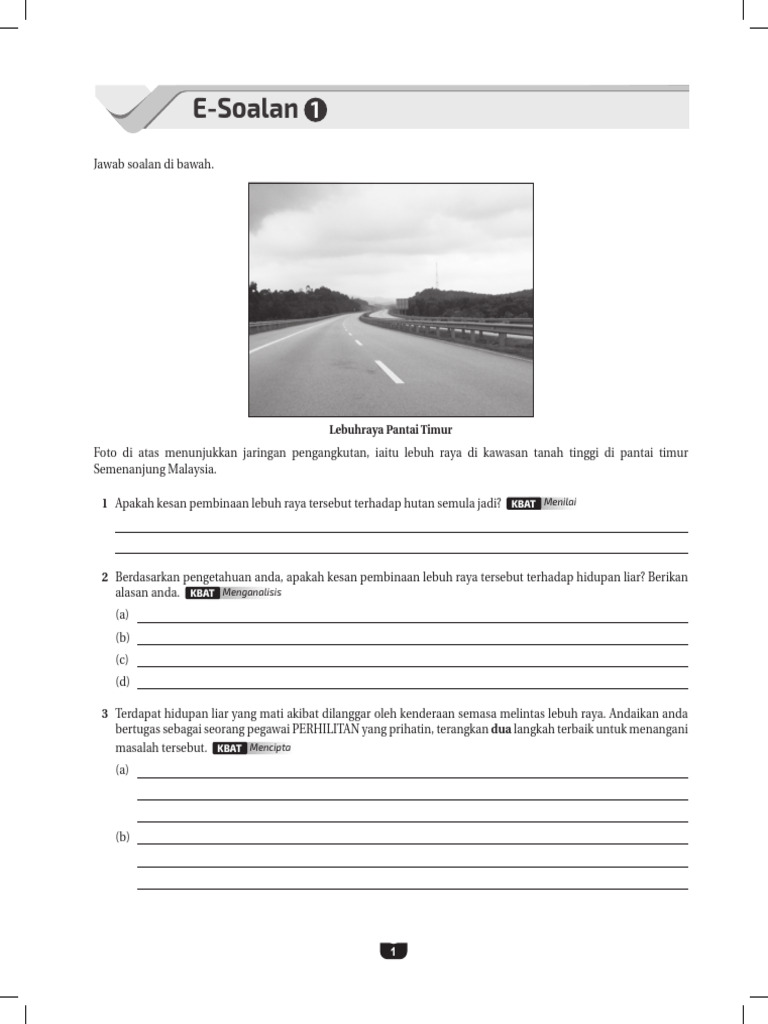 A+ Geografi Tkt3 (E-SOALAN 1) | PDF