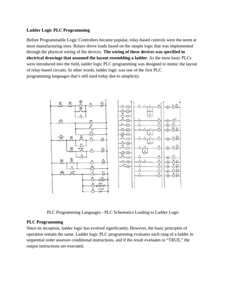 Ladder Logic Plc Programming Pdf Programmable Logic Controller Computer Programming