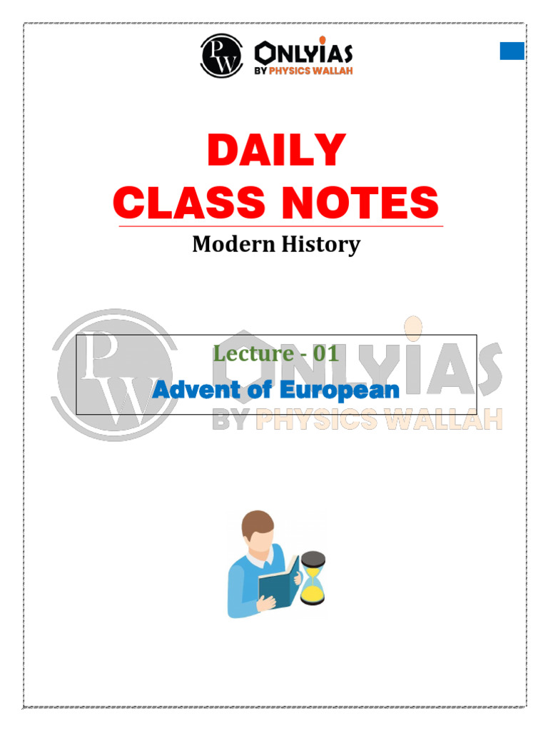 Modern History 01 - Daily Class Notes | PDF