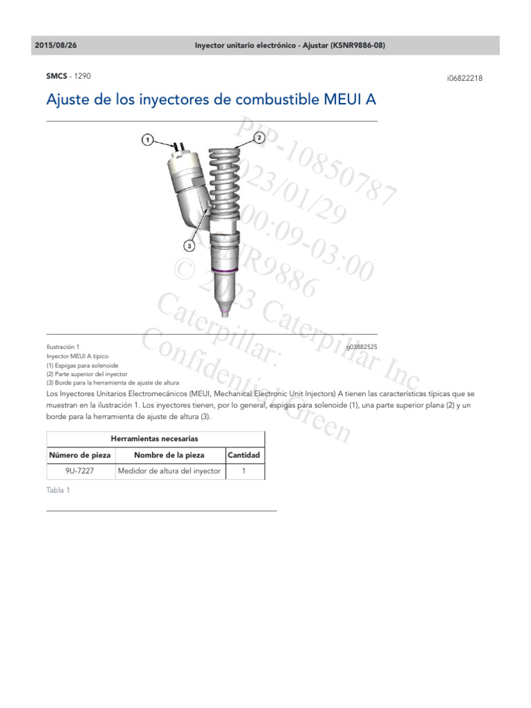 Ajuste de Inyectores MEUI A y C | PDF | Máquinas rotativas | Tecnología ...