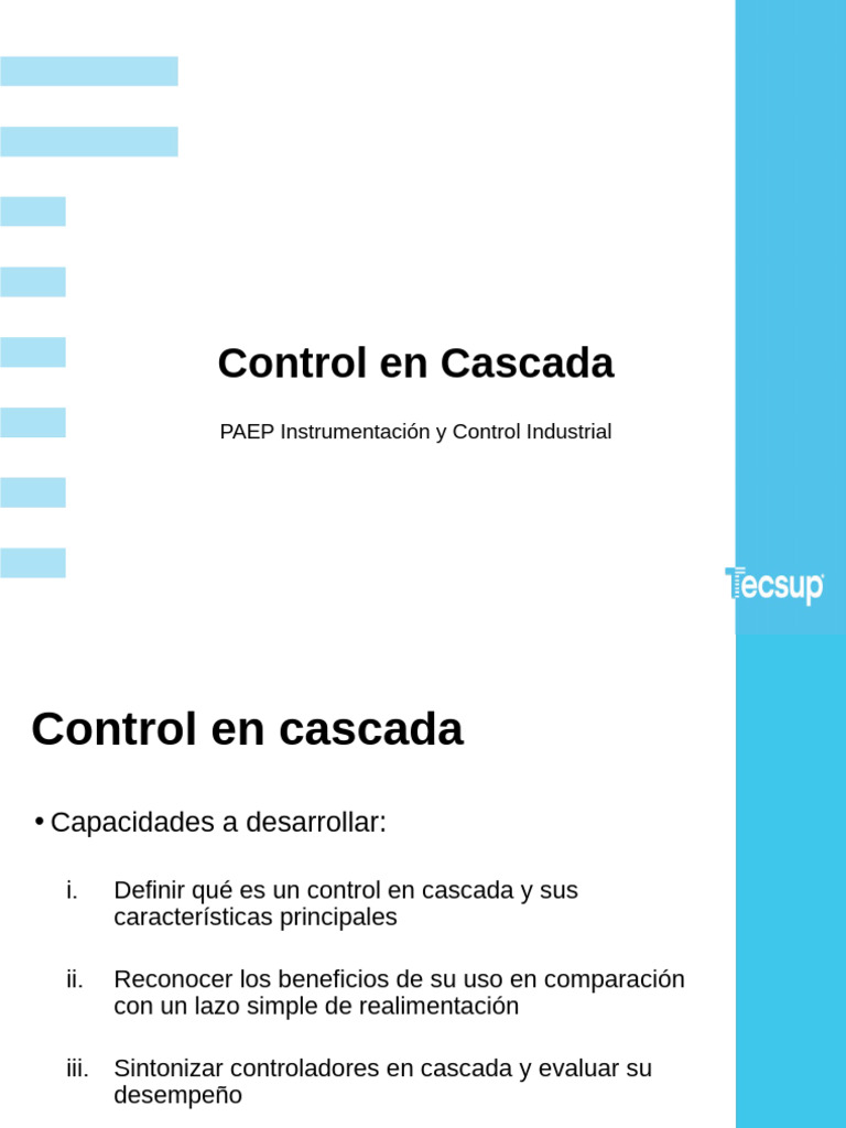 Clase 1 Control en Cascada | PDF | Sistema de control | Realimentación