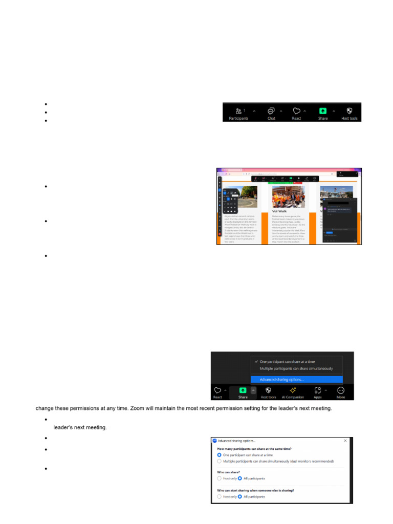 Zoom Share and Annotation Guide | PDF | Icon (Computing) | System Software