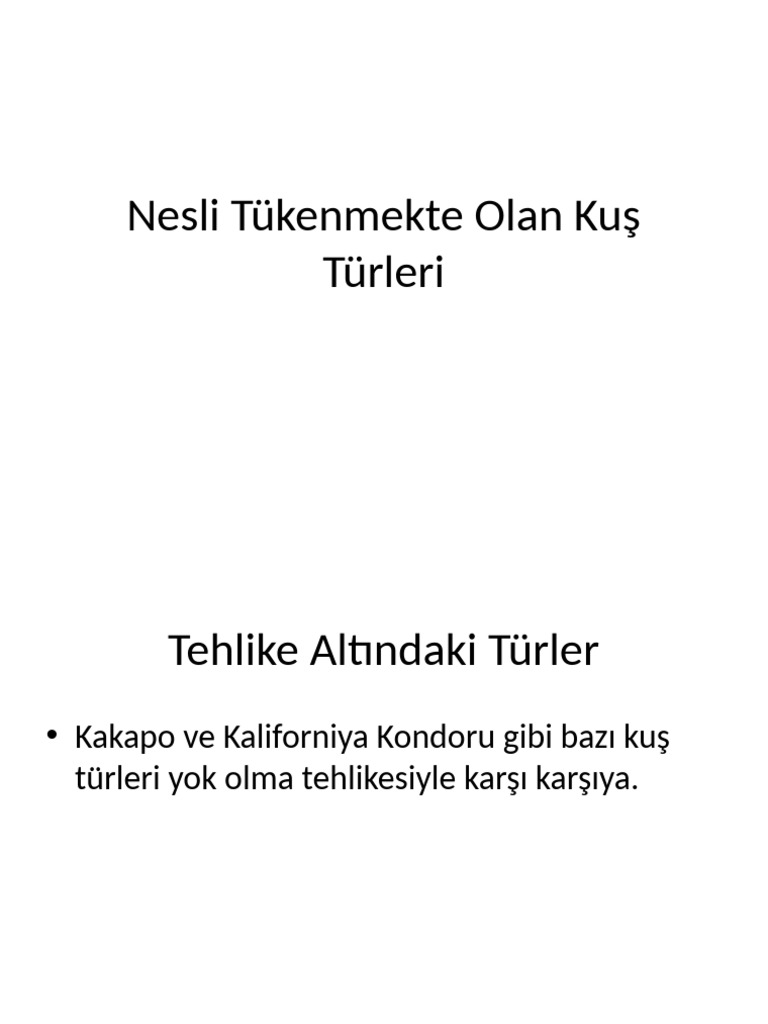 nesli_tukenmekte_olan_kus_turleri | PDF nesli_tukenmekte_olan_kus_turleri | PDF