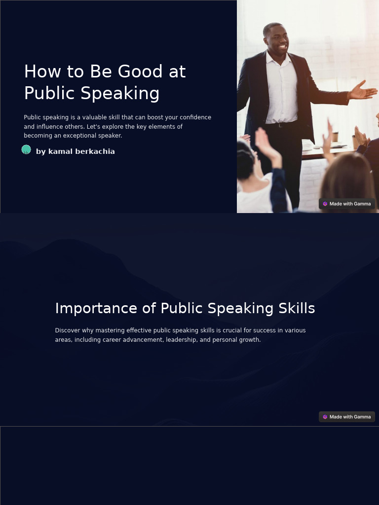 How To Be Good at Public Speaking | PDF