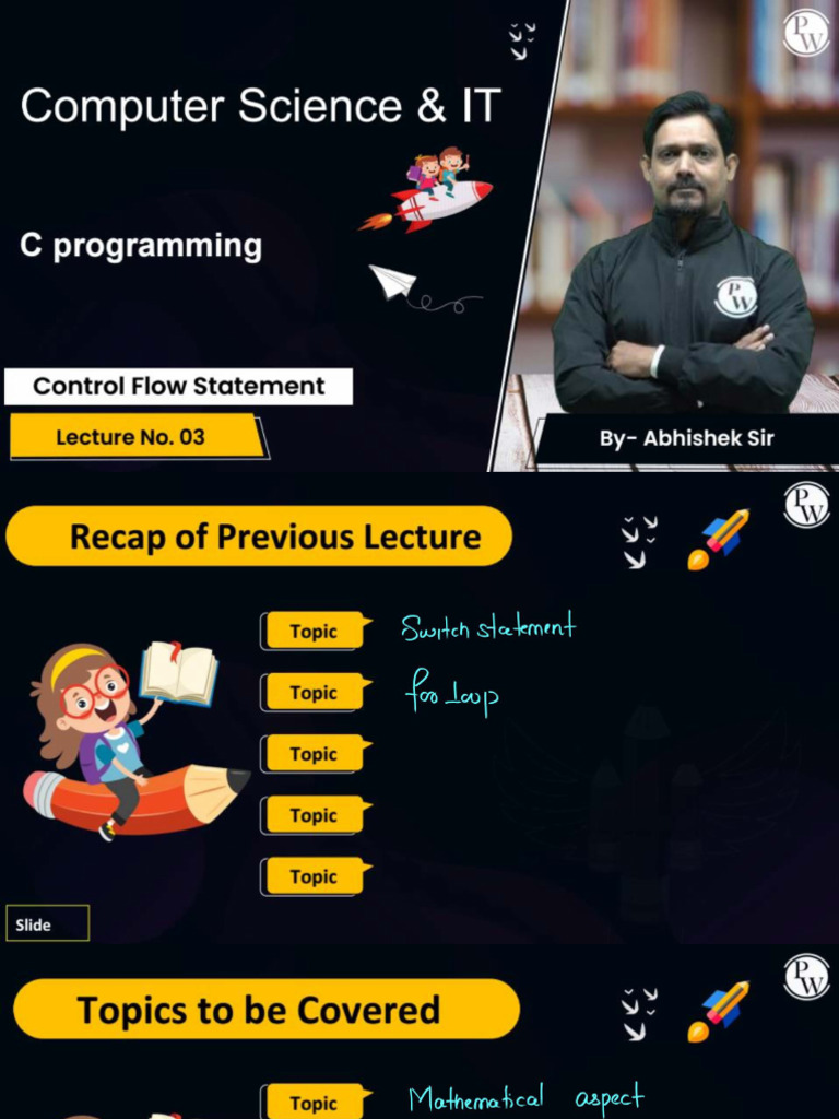 Control Flow Statement 03: Class Notes | PDF