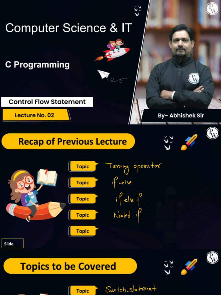 Control Flow Statement 02 : Class Notes | PDF