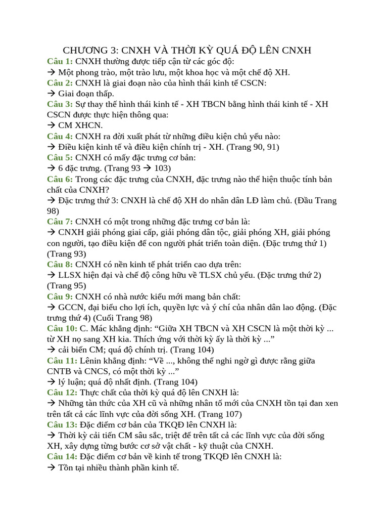 Chương 3 TN CNXHKH | PDF