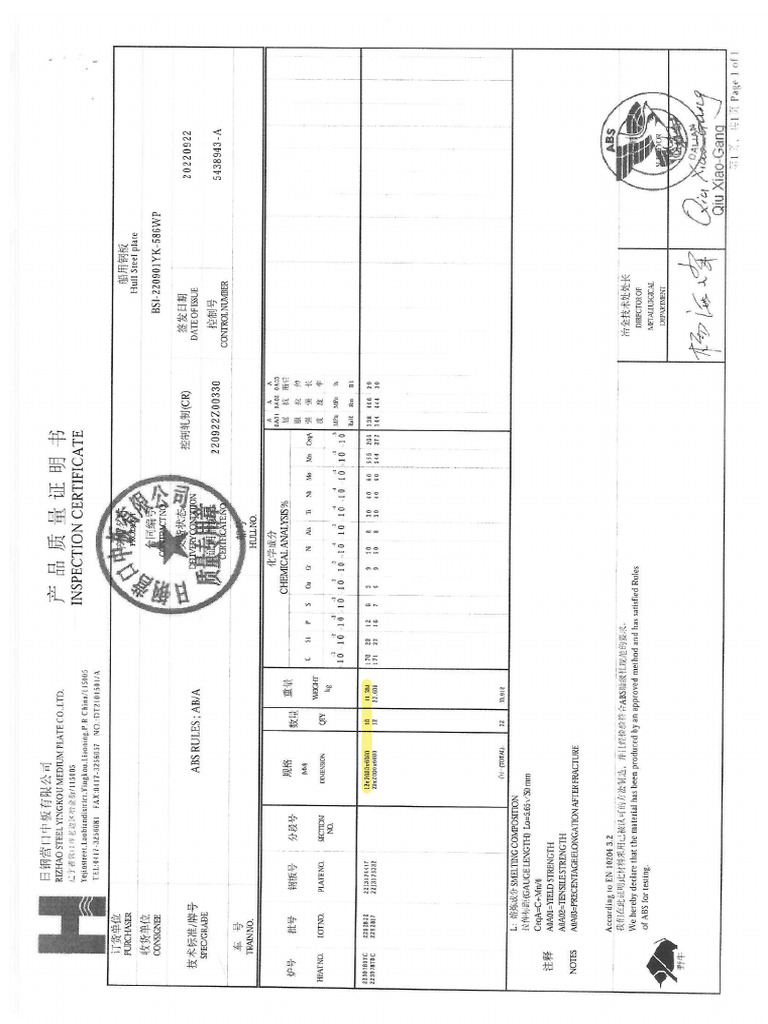 MS Plate Aba Grade 12MM 22307807C 22307878C 2292822 2292817 | PDF