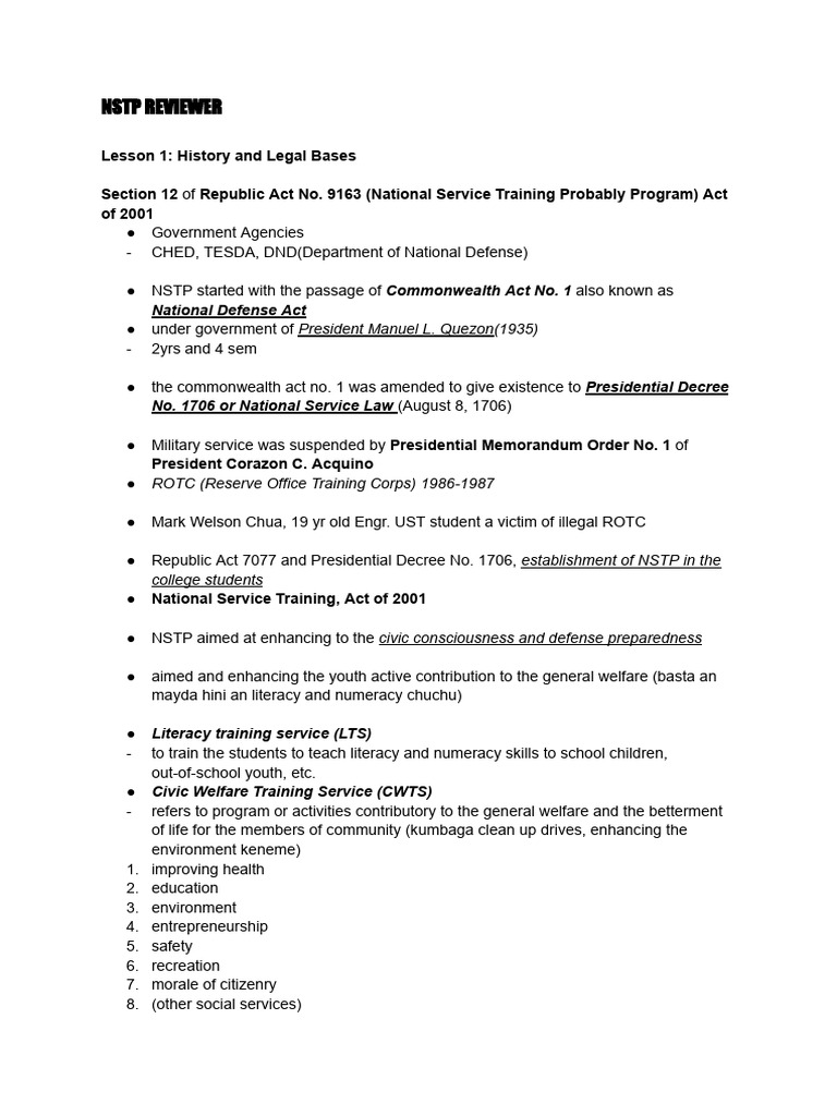 NSTP REVIEWER | PDF | Gender | Gender Studies