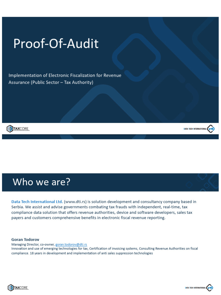 Datatech+International++-+Proof+of+Audit+by+DTI | PDF | Taxes | Economies