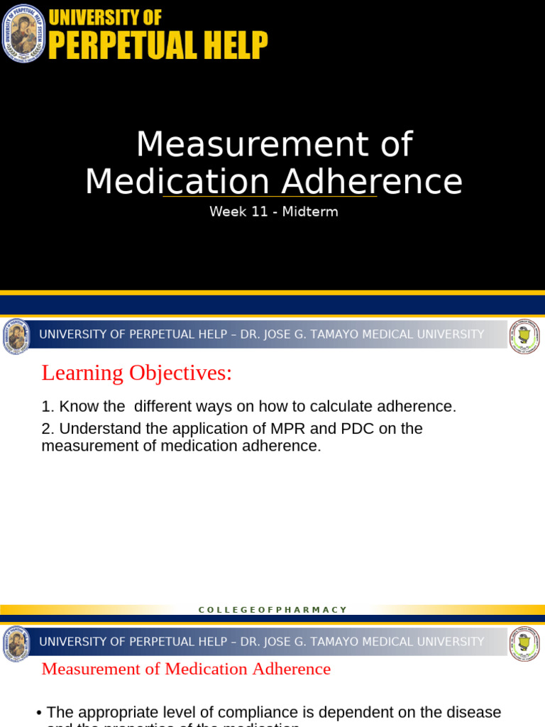 Measurement of Medication Adherence | PDF | Medicine | Health Care