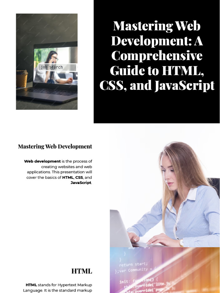 Wepik Mastering Web Development A Comprehensive Guide To Html Css And Javascript