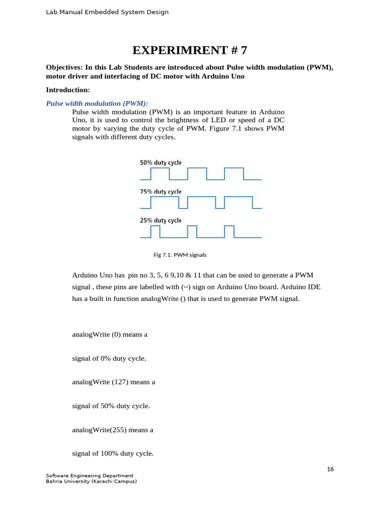 LAB 7 23102024 105957pm | PDF | Arduino | Embedded System