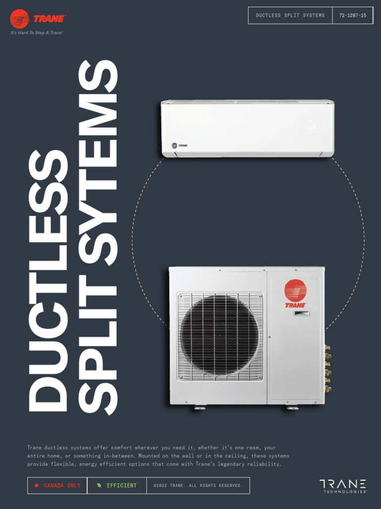 Trane Ductless Standard Brochure Current | PDF | Air Conditioning ...