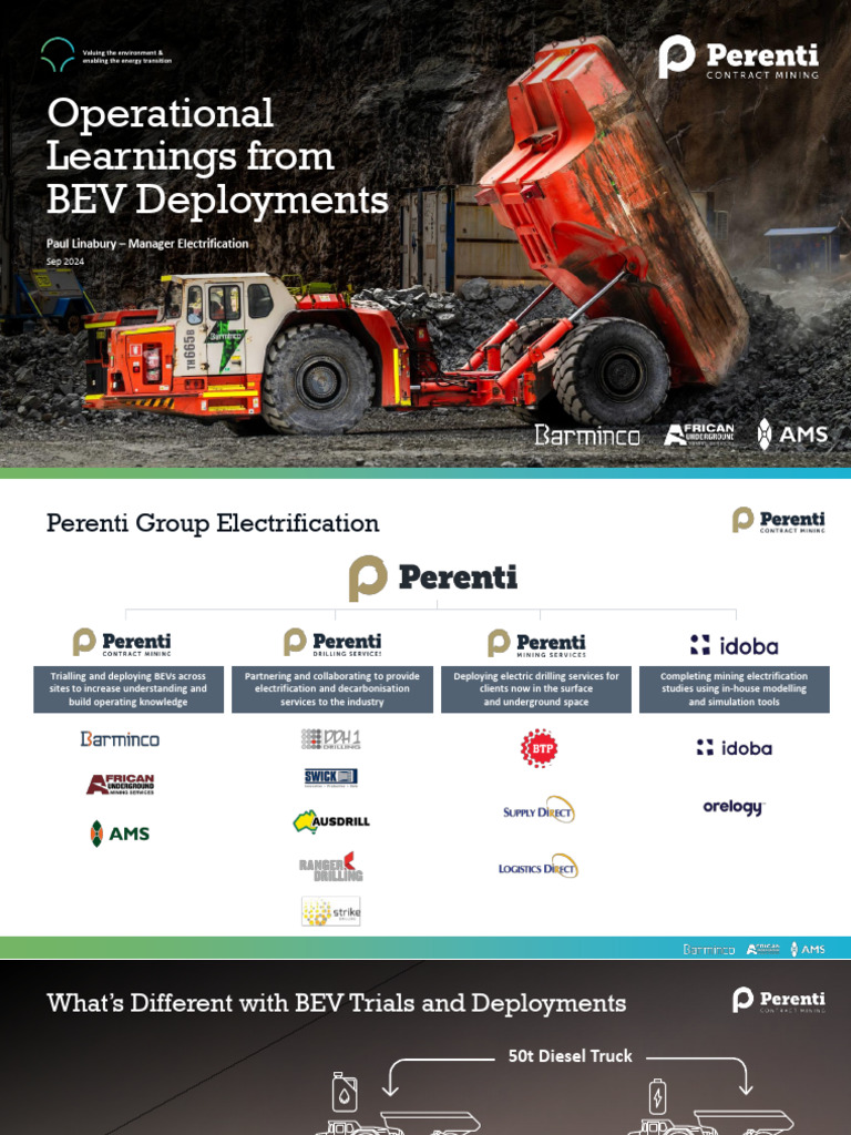 Perenti Contract Mining BEV Deployment Learning | PDF | Risk | Risk Assessment