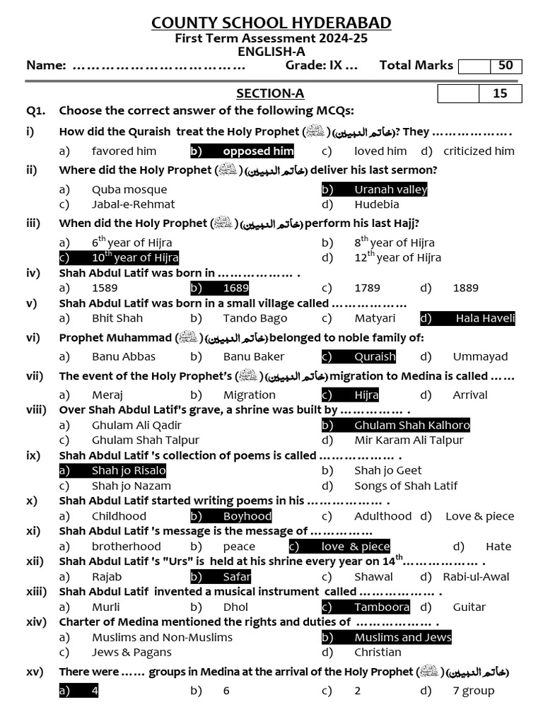 grade ix english | PDF | Muhammad | Abrahamic Religions