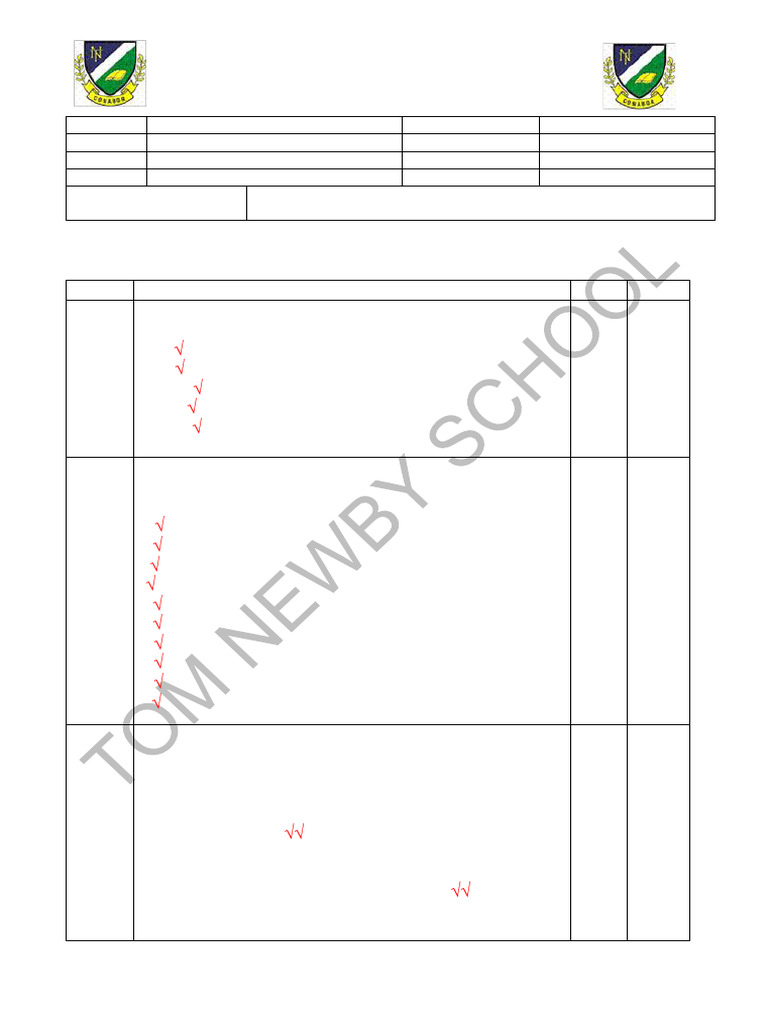 Grade 7 Creative Arts Exam Memo 2021 | PDF | Clef | The Arts